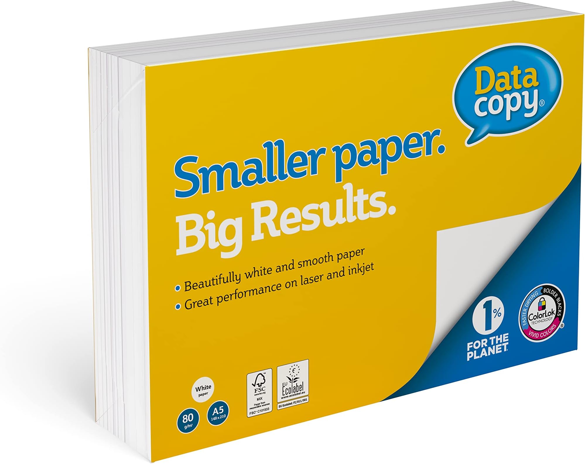 Idena 10547 - Papier photocopie DIN A5, 500 feuilles, blanc, qualité papier 80 g/m², idéal pour ...