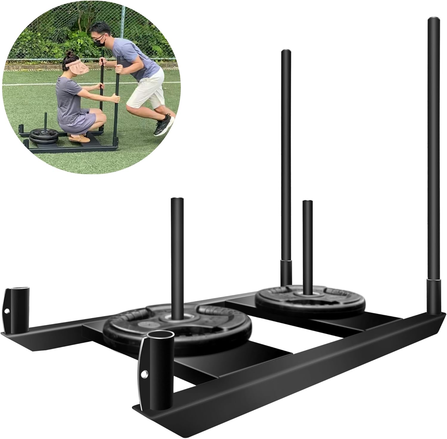 Amazon.com : Workout Sled Push and Pull Weight Training Sled Football ...