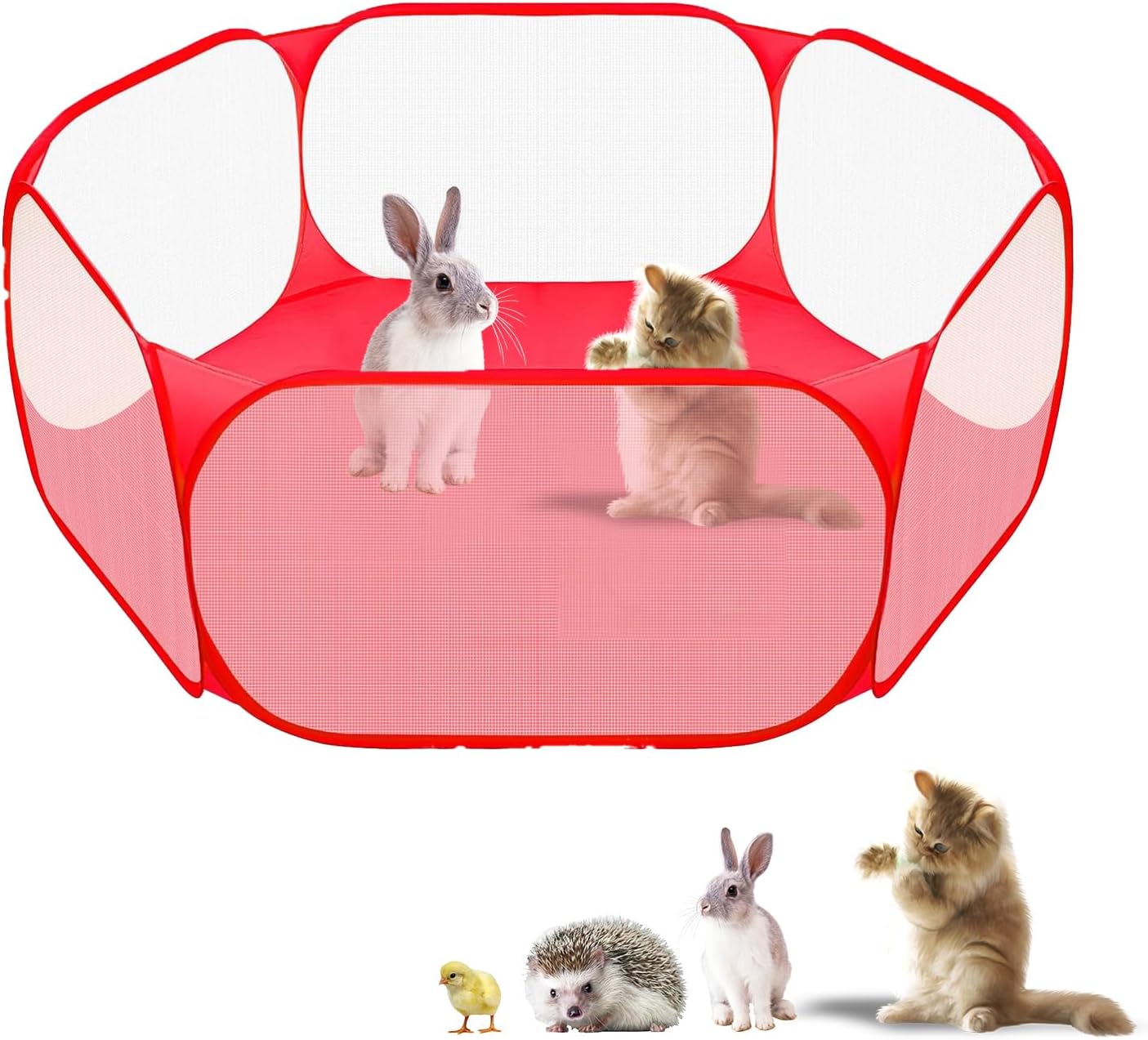 Amazon.com : Small Animals Playpen, Portable Pop-up Open Interactive ...