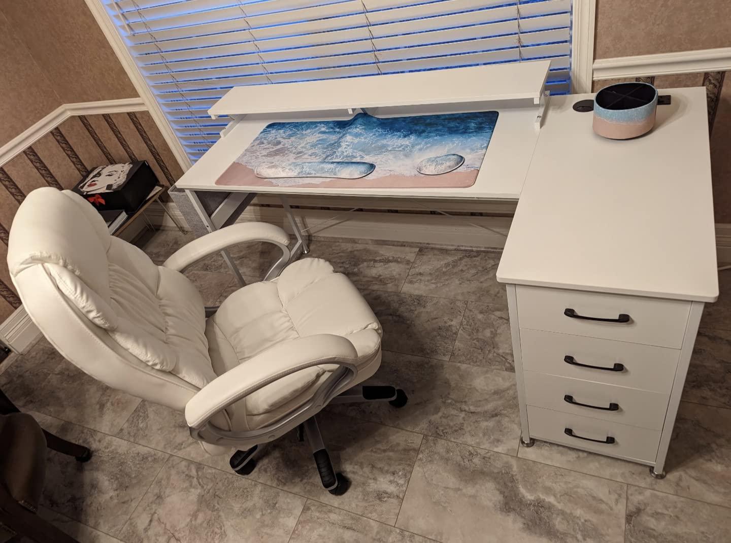 $33/mo - Finance KKL 55 inch L Shaped Computer Desk with USB Charging ...