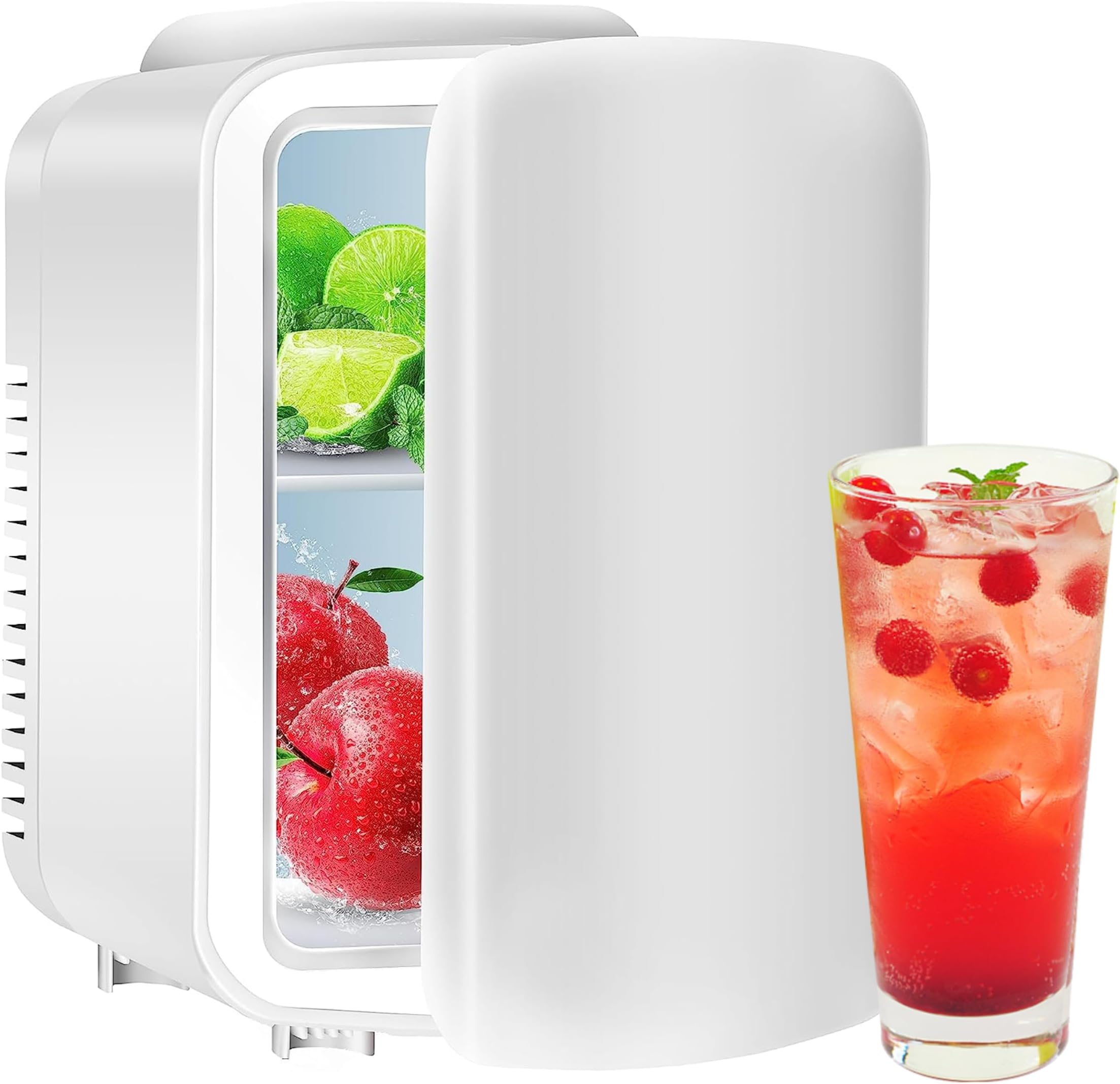 Amazon.com: YSSOA 4L Mini Fridge with 12V DC and 110V AC Cords, 6 Can ...