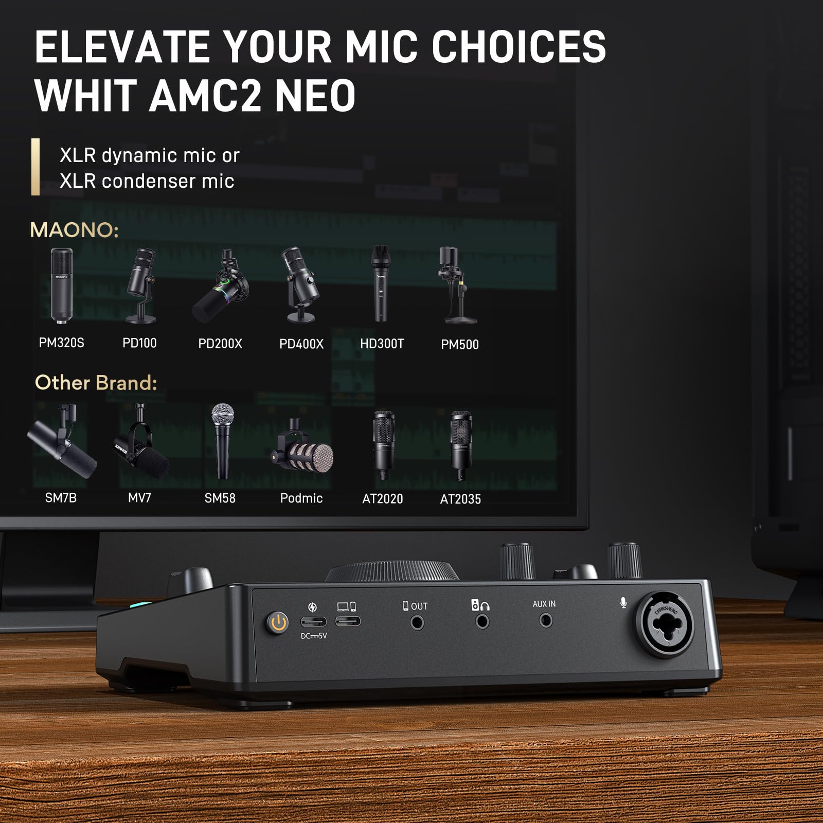 Snapklik.com : MAONO Streaming Audio Mixer, Audio Interface