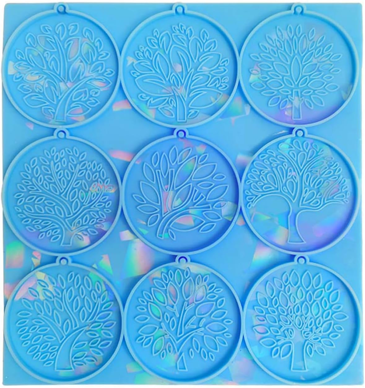 Amazon.com: LIANXUE Life Tree Pattern Silicone Mold Holographic Resin ...