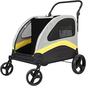 BingoPaw Heavy Duty Dog Buggy for Dogs: 2-in-1 Dog Pram with Removable ...