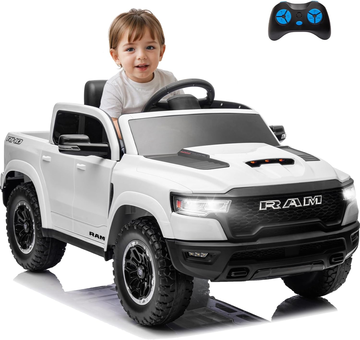 Amazon.com: YOFE Ram 1500 Ride on Toys for Kids 4-8, Ride on Pickup ...