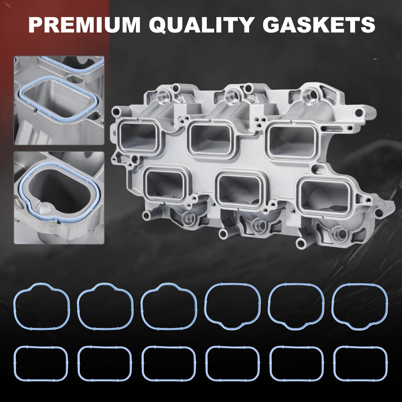 Snapklik.com : TEMSONE Upgraded Full Aluminum Engine Lower Intake Manifold