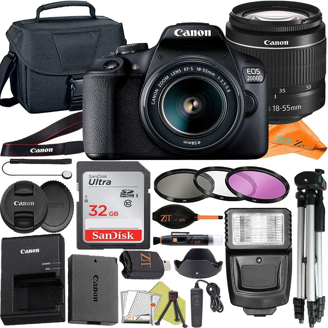 Amazon.com : Canon EOS 2000D / Rebel T7 Digital SLR Camera 24.1MP with ...