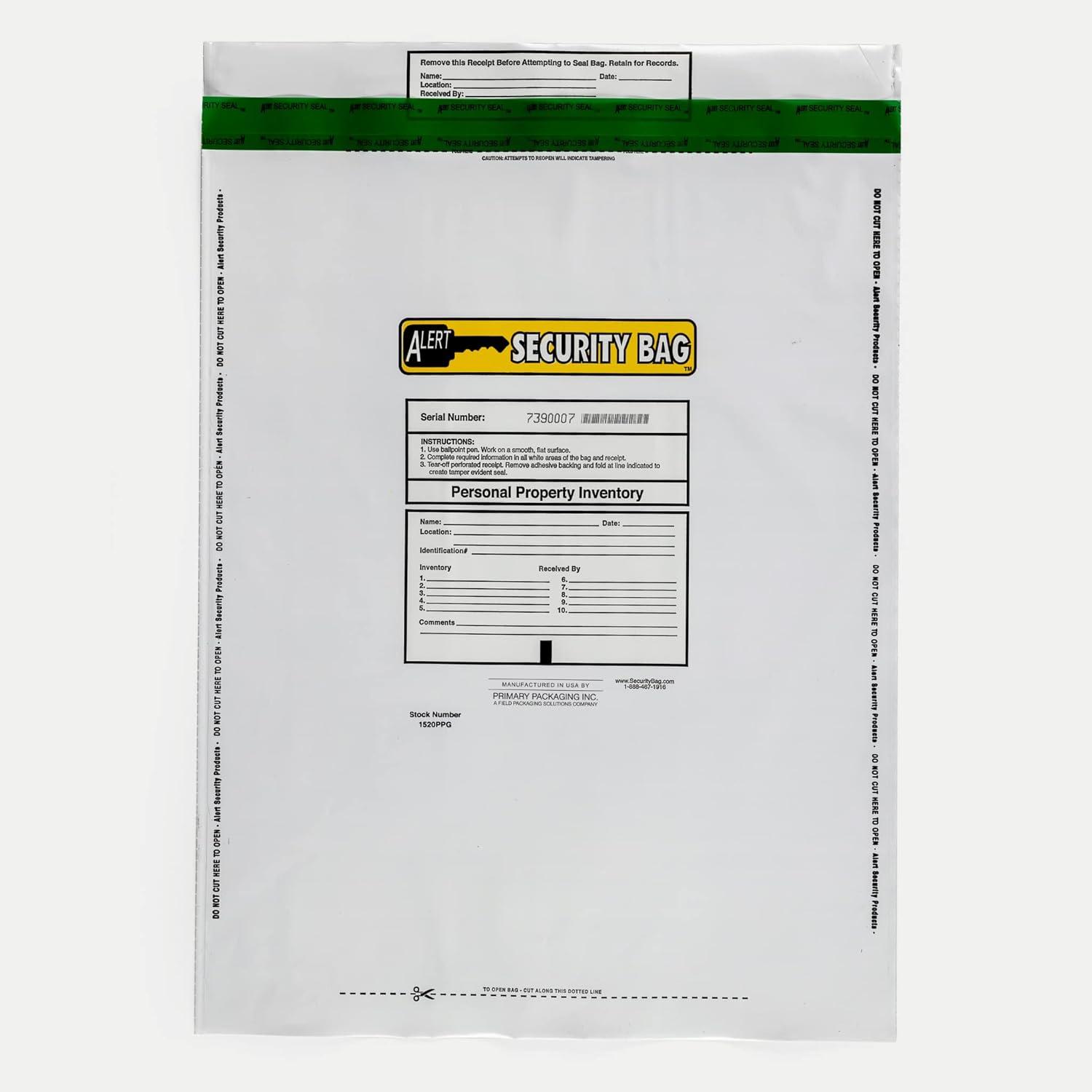 Amazon.com: Opaque Alert Tamper Evident Personal Property Security Bags ...