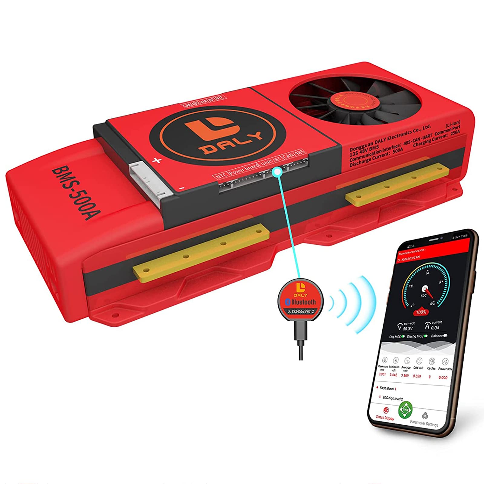 Buy 13S 48V 30A-500A DALY BMS PCB Battery Protection Board for Li-ion ...