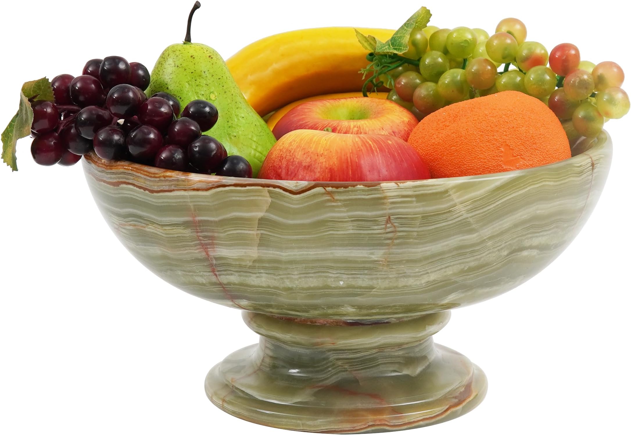 Amazon.com: Radicaln Marble Fruit Bowl Green Onyx 10" Inch Handmade ...