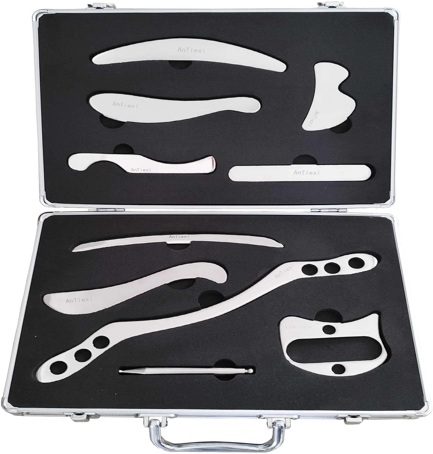 Amazon.com: AnTiexi Stainless Steel Gua Sha Scraping Massage Tool Set ...