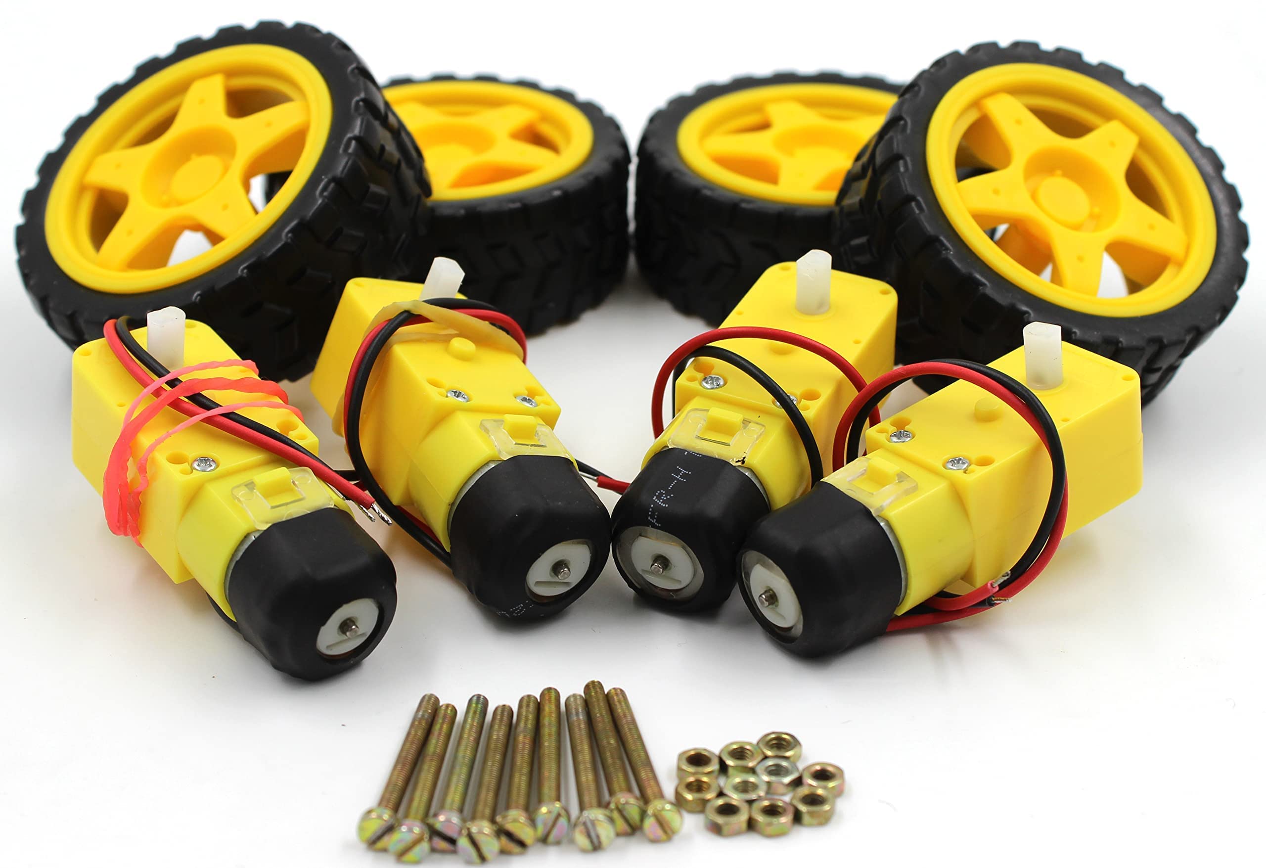 Sparklebox Kit -DC BO Motor Kit- (100RPM) with Soldered Wires = 4 Qty ...