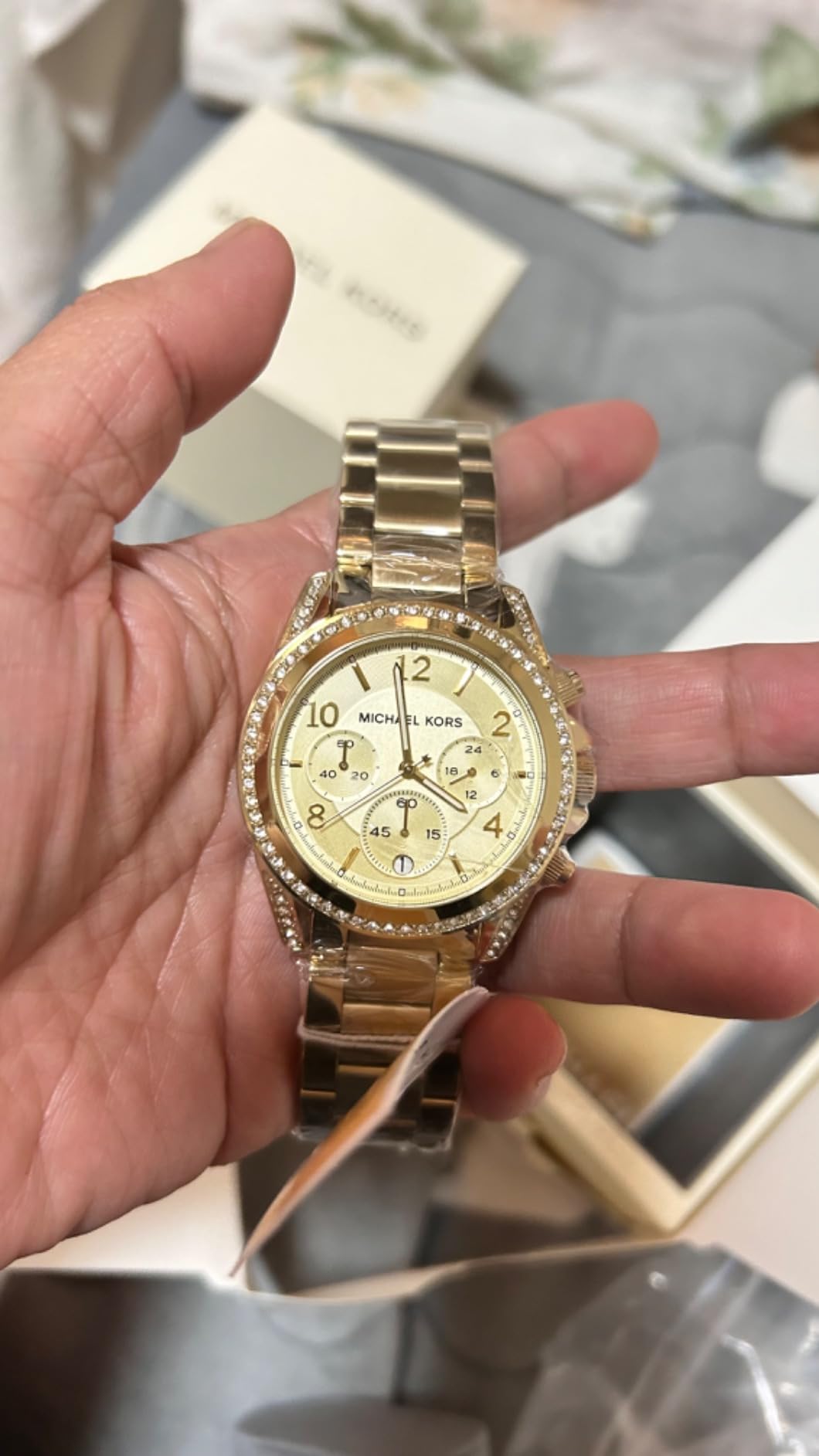 Amazon.co.jp: Michael Kors Golden Runway Watch with Glitz MK5166 [並行輸入品 ...