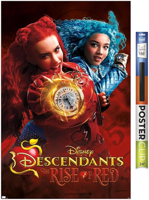 Amazon.com: Disney Descendants: The Rise of Red - Time Wall Poster, 34L ...
