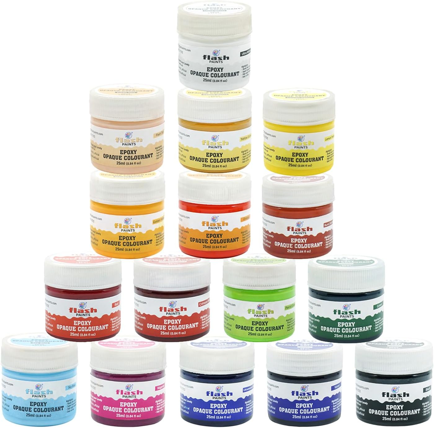 Flash Epoxy Opaque Resin Pigment Paste 16 Shades for Epoxy Resin Art ...