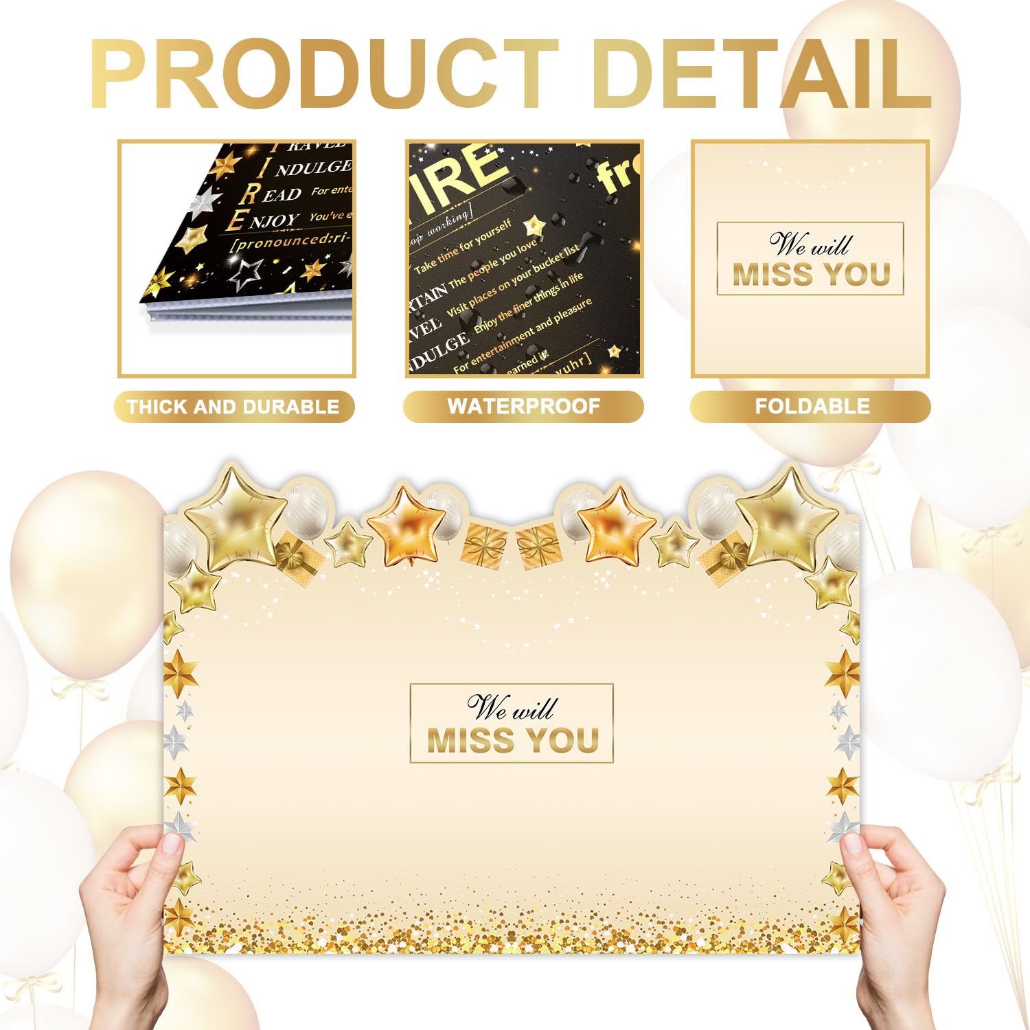 Snapklik.com : Extra Large Retirement Greeting Card, Black Gold ...