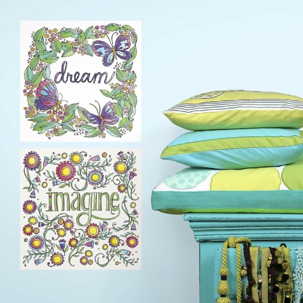Amazon.com: DREAM IMAGINE QUOTES Color your own Decals Wall Adult ...