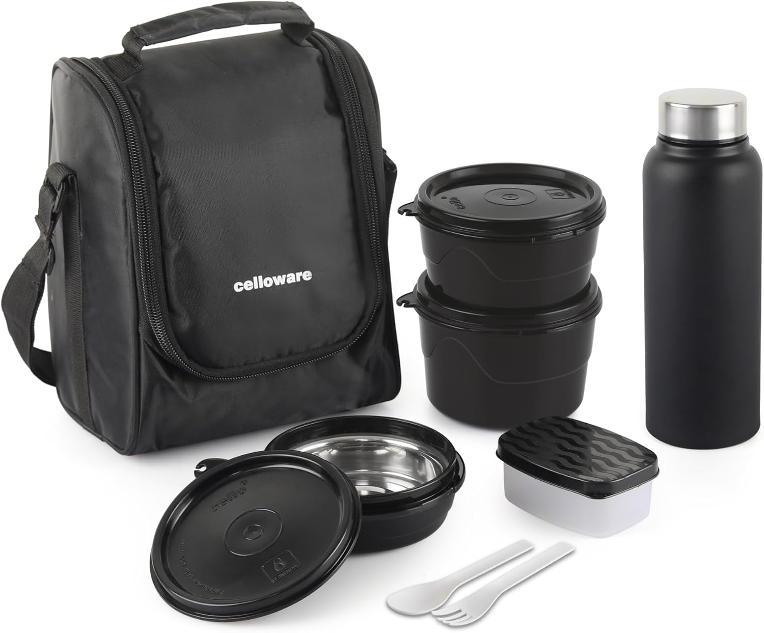 Amazon.com: Cello Max Fresh All in One Lunch Box Set with Fabric Bag ...