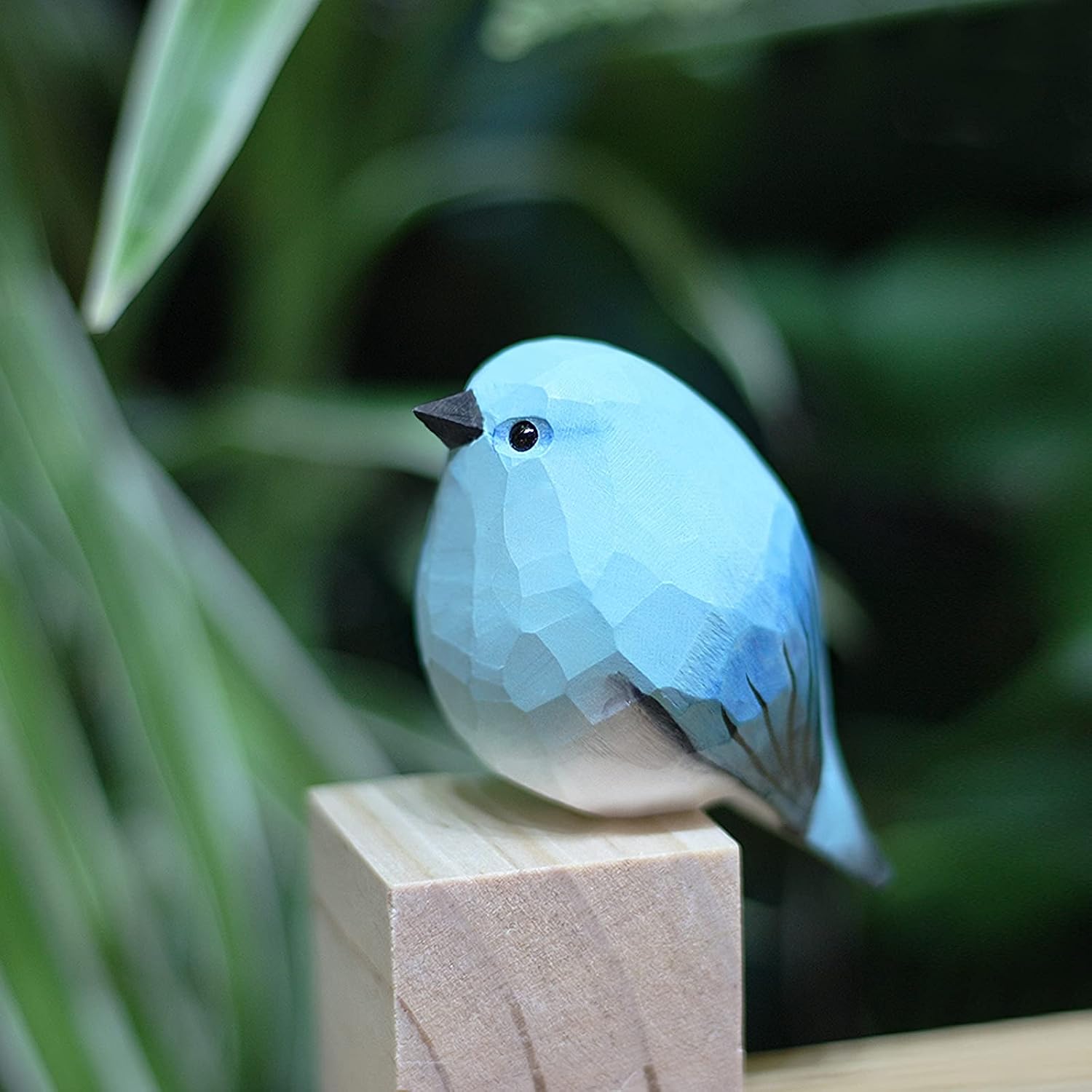 Amazon.com: Hand Carved Wooden Mountain Bluebird Figurines - Painted ...