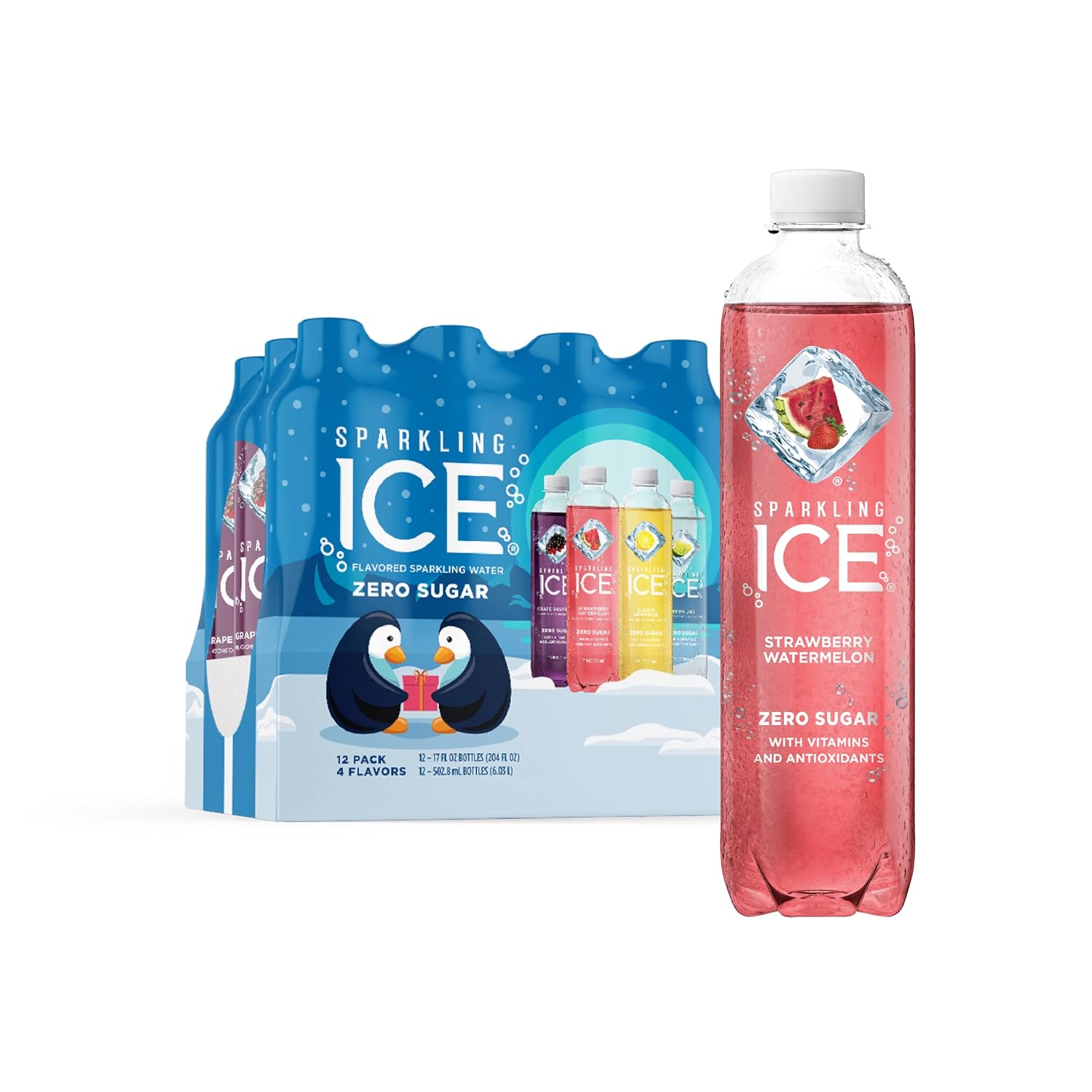 Amazon.com : Sparkling Ice Blue Variety Pack, Flavored Sparkling Water ...