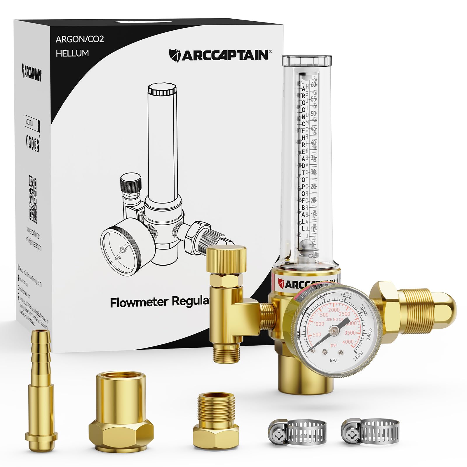Snapklik.com : Argon/CO2/Helium Regulator, MIG And TIG Flow Meter Gas ...