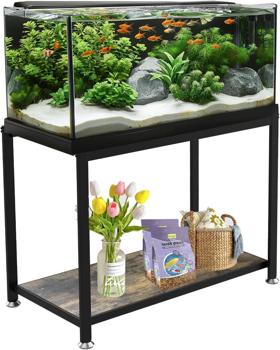 Amazon.com: GDLF 40-50 Gallon Fish Tank Stand with Plant Shelf Metal ...