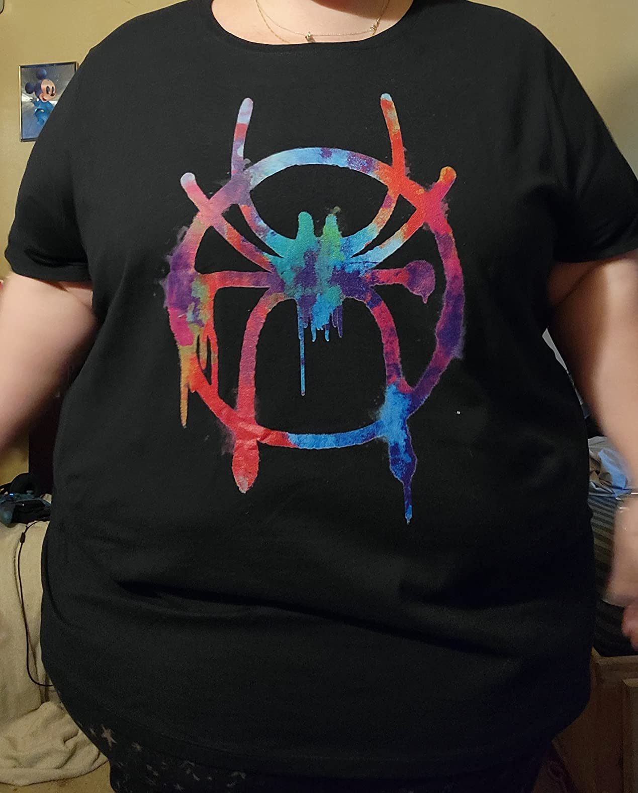 Amazon.com: Marvel Spider-Man Into the Spider-Verse Rainbow Icon T ...