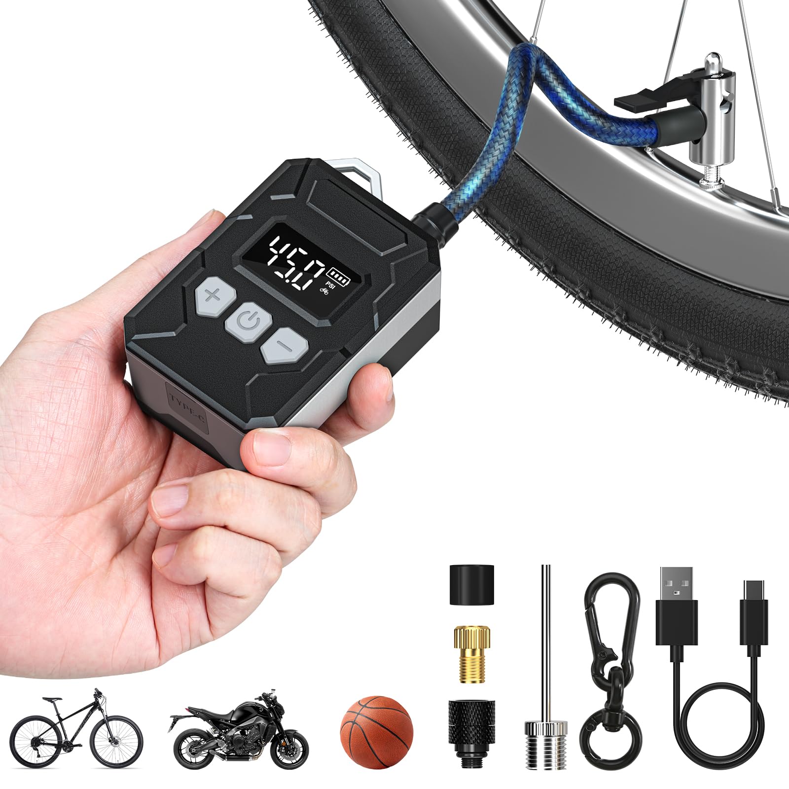 Amazon.com : Bike Pump, GODIAG Mini Bike Tire Pump Portable Air ...