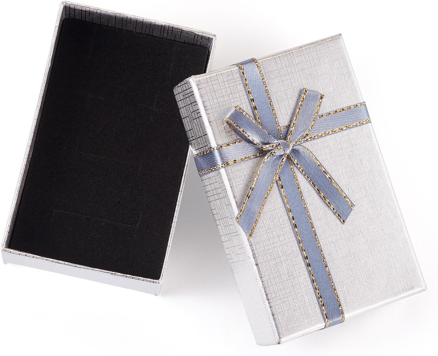 Amazon.com: Sparkeads 12pcs Jewelry Paper Boxes Bulk Silver Cardboard ...