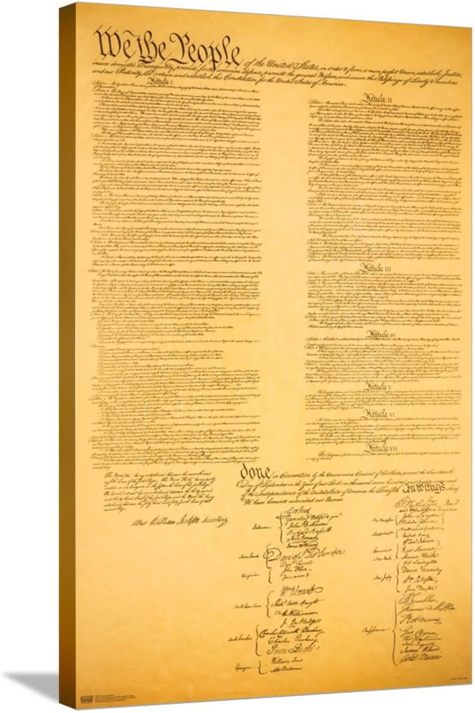 Amazon.com: Trends International The Constitution Canvas Wall Poster ...