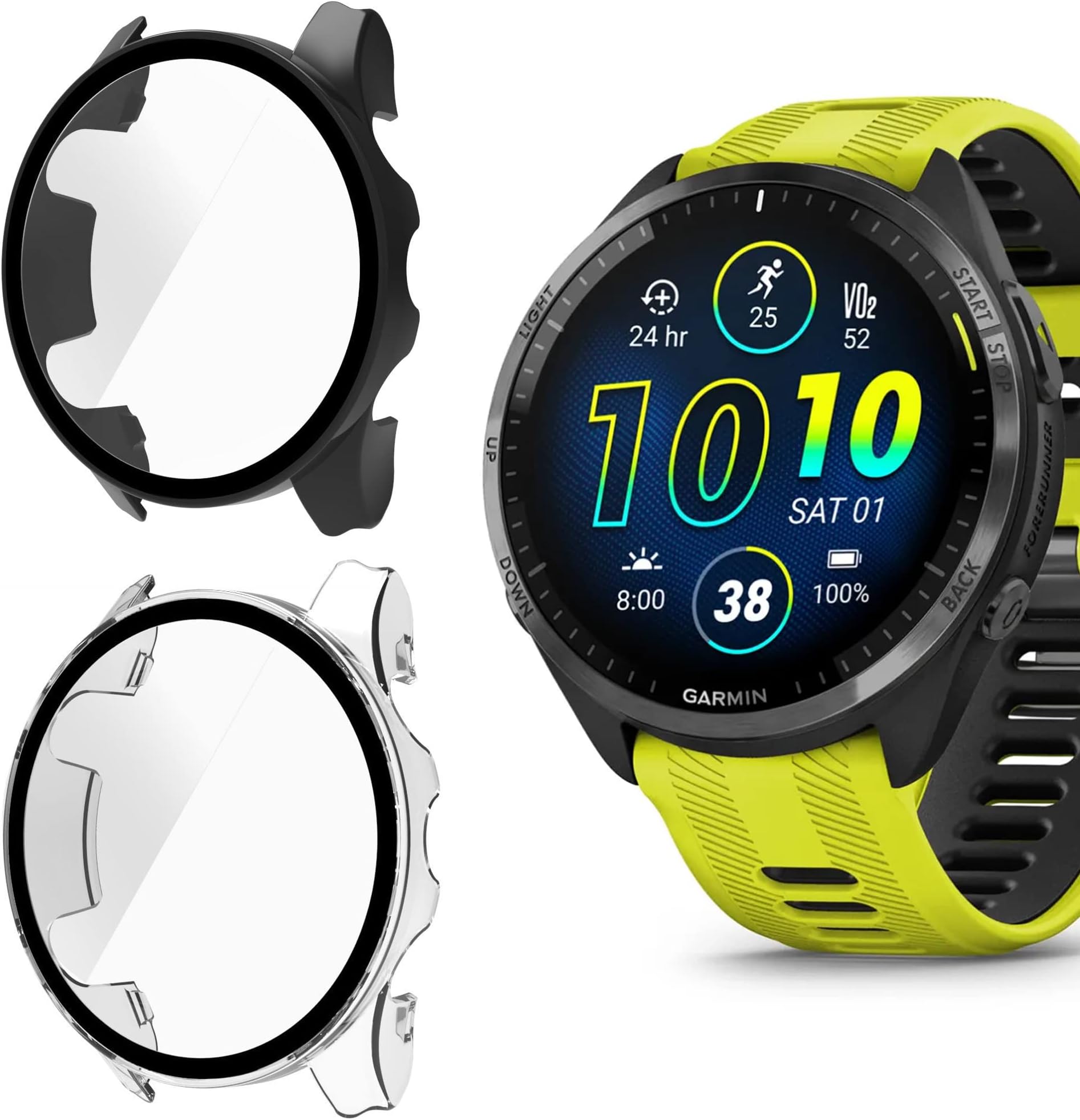 Amazon.com: Compatible for Garmin Forerunner 965 Case, Lamshaw Hard PC ...