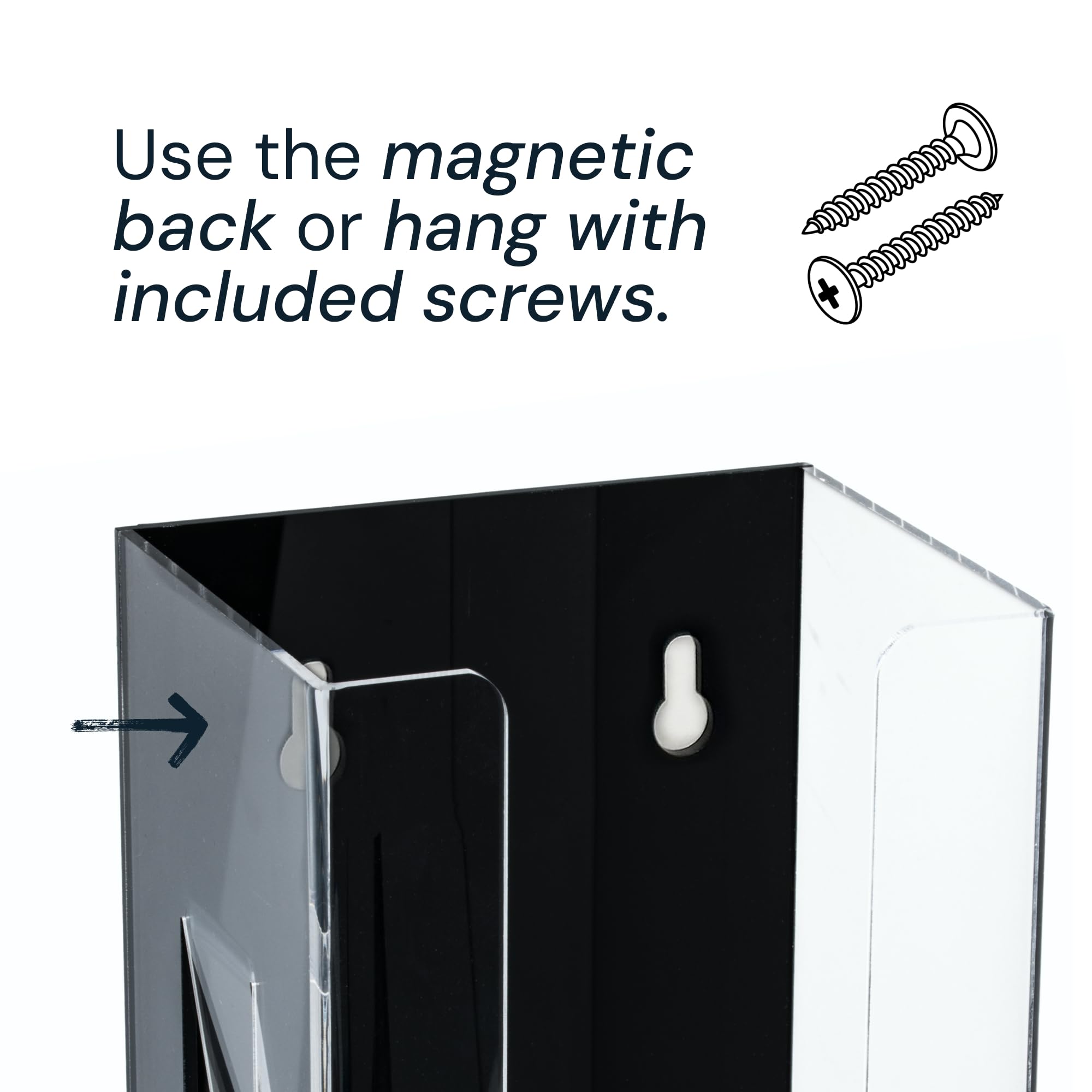 Snapklik.com : Magnetic Glove Box Holder - 10" X 5.4" X 4.3" Clear ...