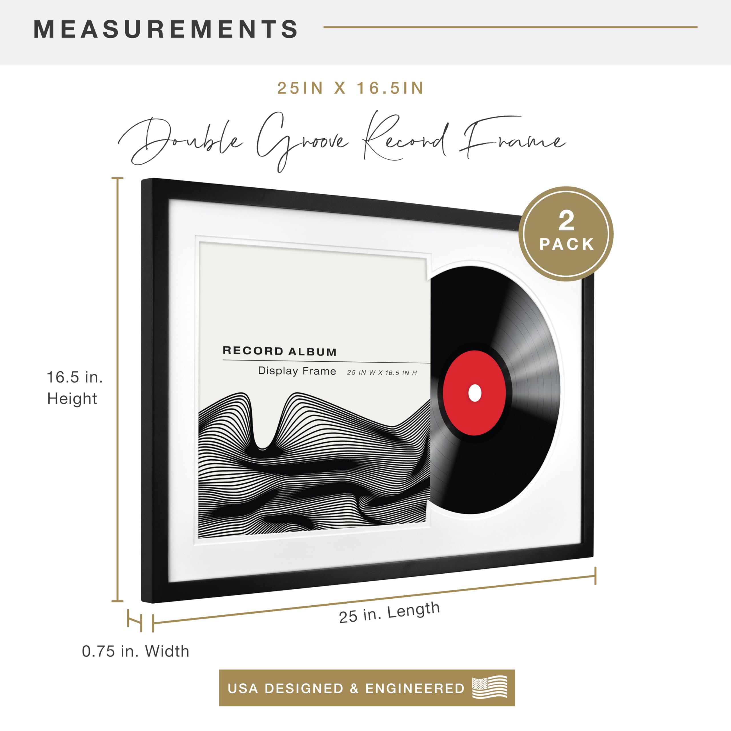 Snapklik.com : MCS Double Matte Record Album Frame, 165x25 Record Frame ...