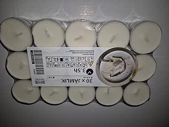 Amazon.com: JAMLIK 705.044.41, 30 Pack, Vanilla Scented Tealight ...