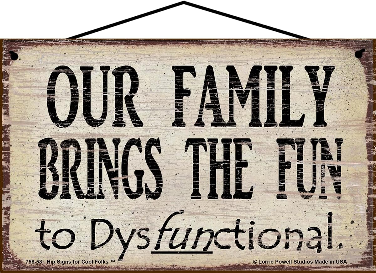 Amazon.com: 5x8 Vintage Style Sign 'Our Family Brings The Fun To ...