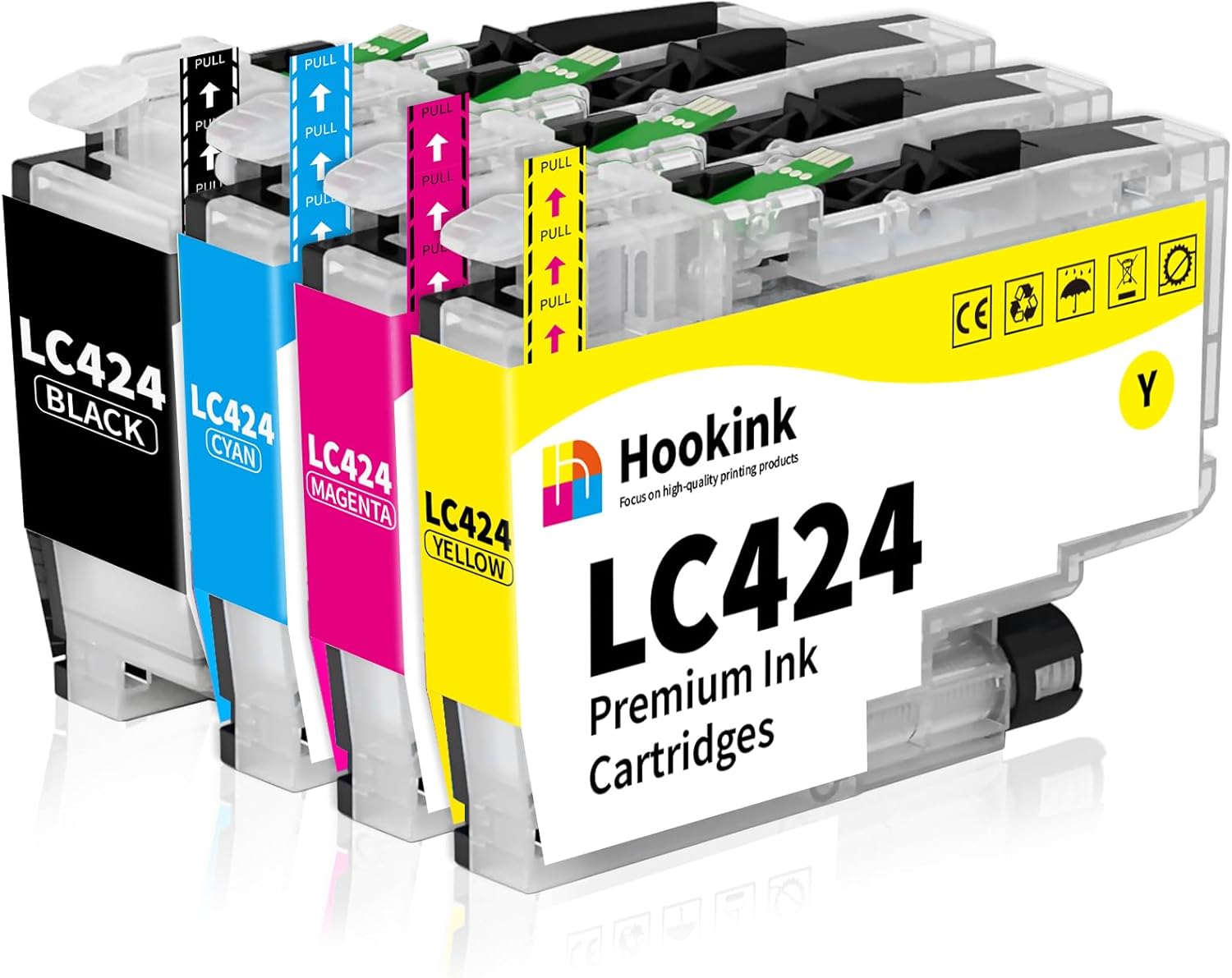 Hookink LC424 LC 424 Ink Cartridge Multipack Compatible for Brother LC ...
