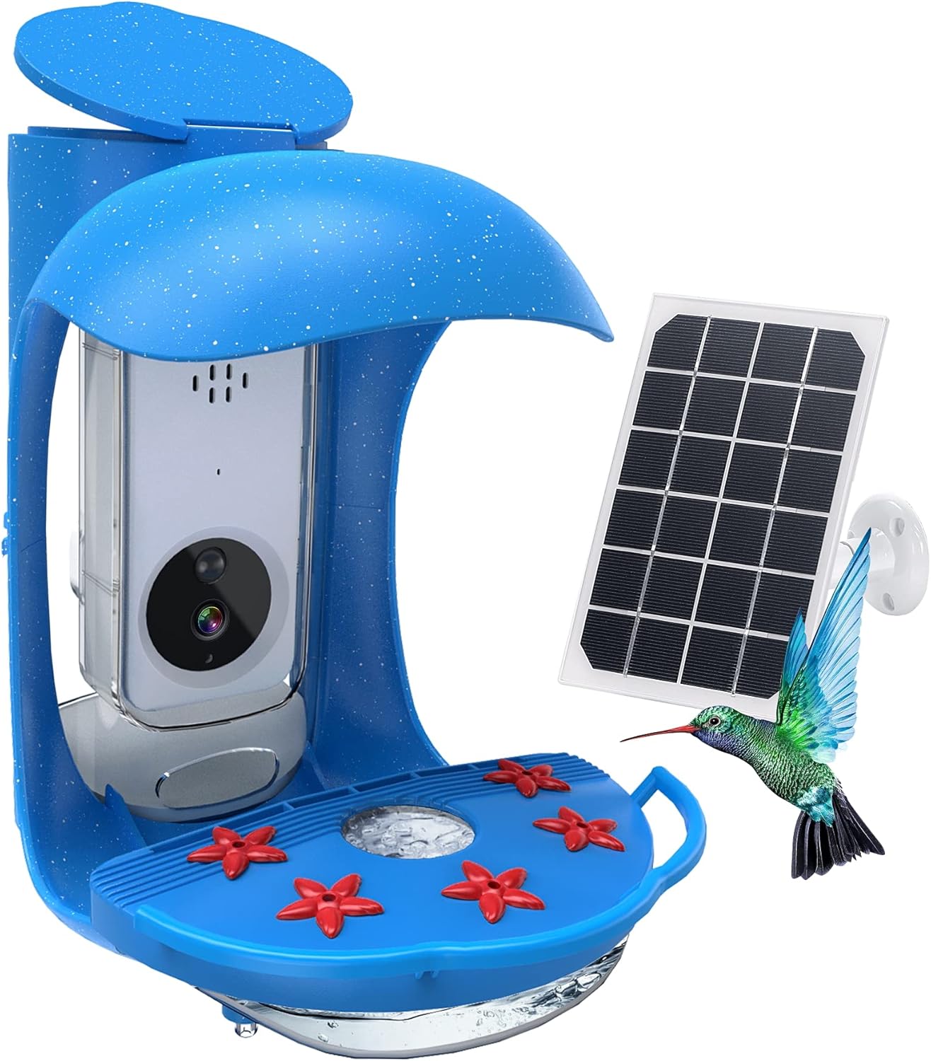 BirdDock Hummingbird Feeder Camera with Solar Panel, Smart Bird Feeder ...