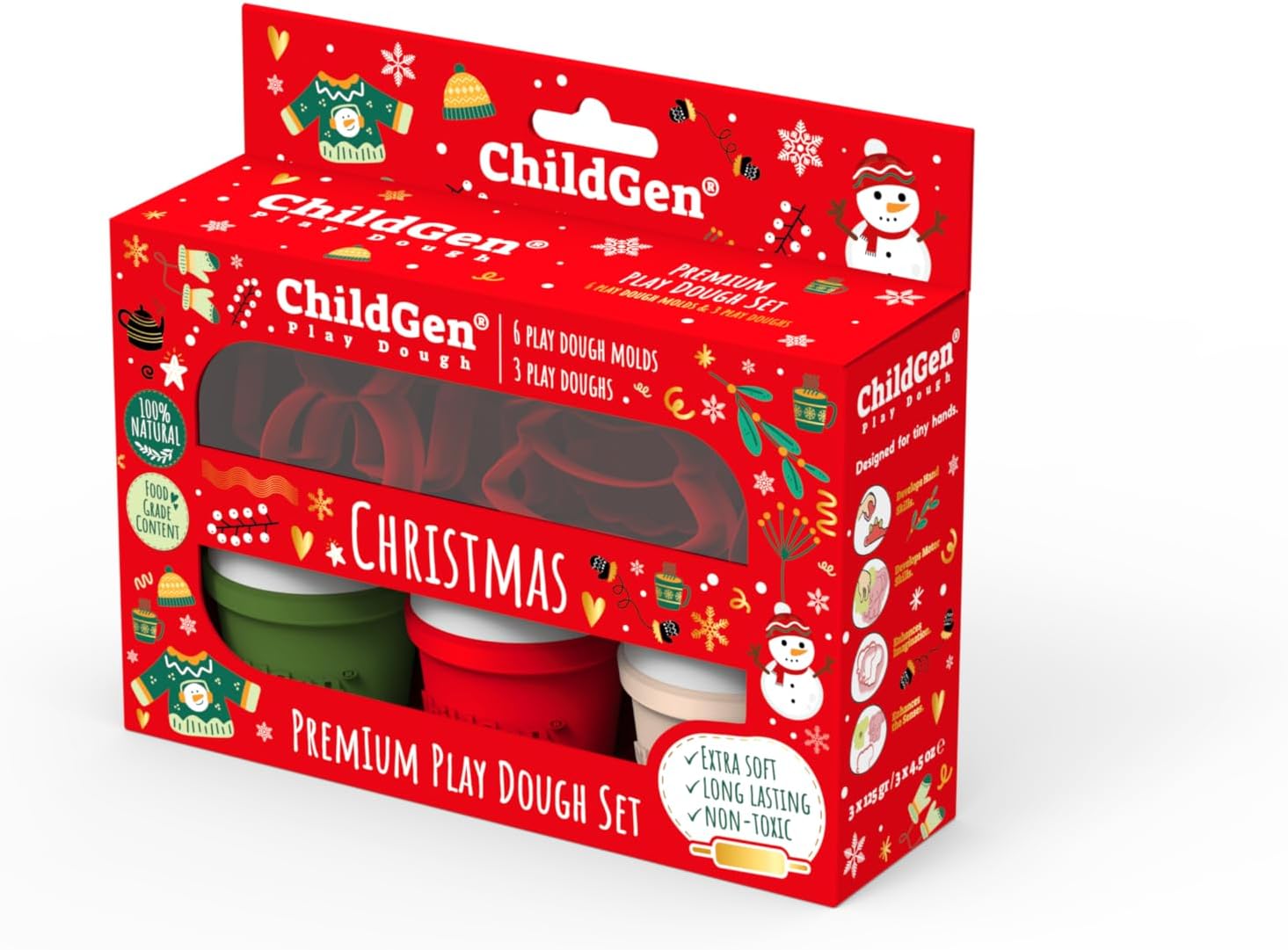 Amazon.com: ChildGen Natural Play Dough Set, Non-Toxic, Super Soft ...