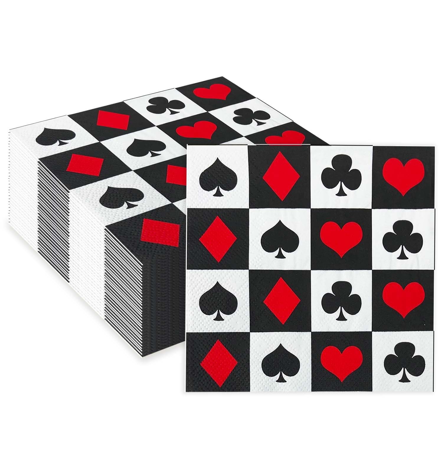 Amazon.com: SietDESEO 50 Pieces 3-ply Poker Napkins Disposable Folded 5 ...