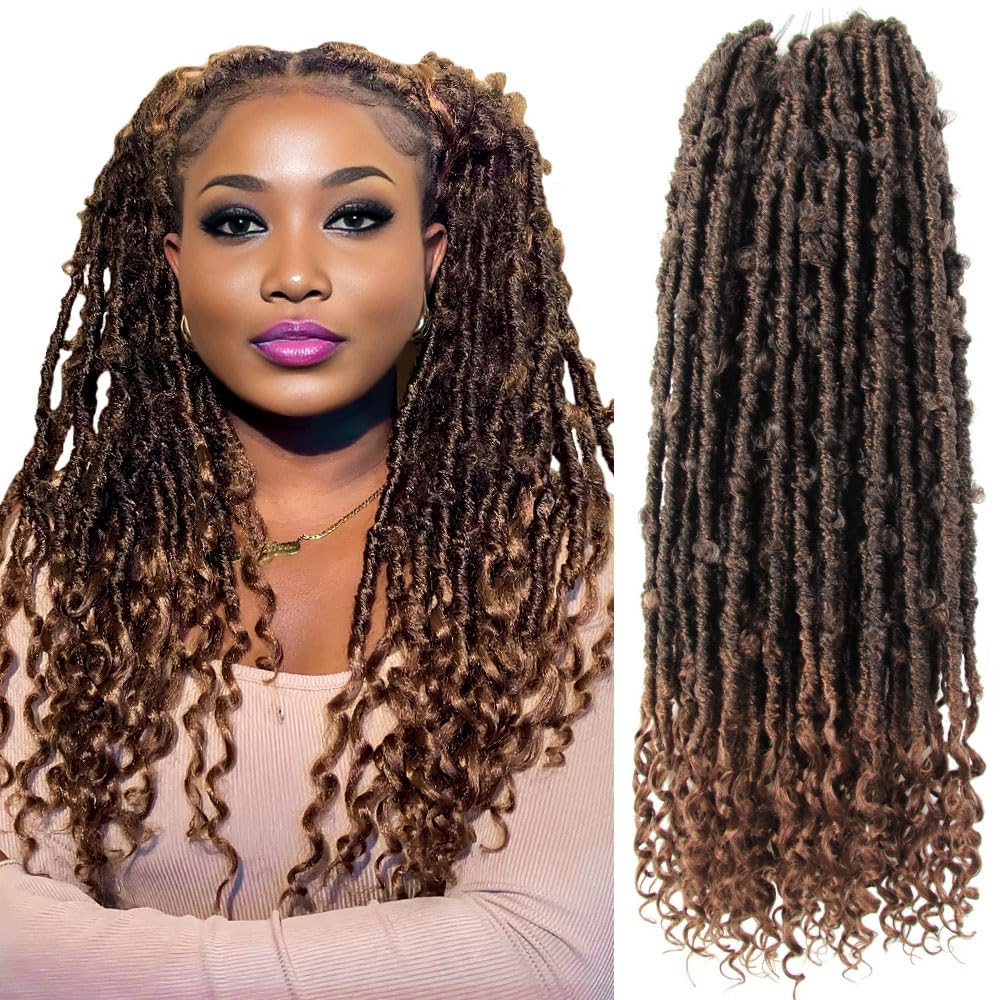 Amazon.com : CISINPO Butterfly Locs with Curly End 22 Inch, 6 Packs ...