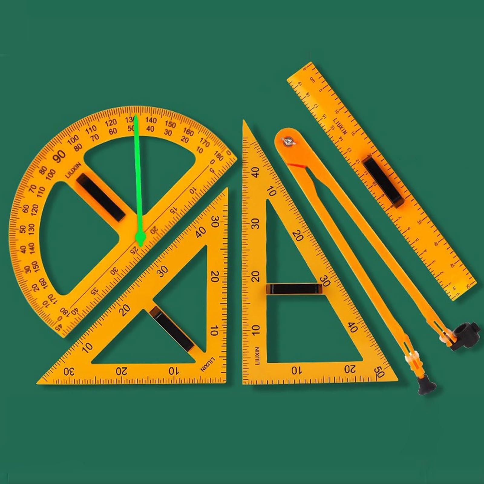 Amazon.com : Magnetic Classroom Whiteboard Math Geometry Tool Set ...