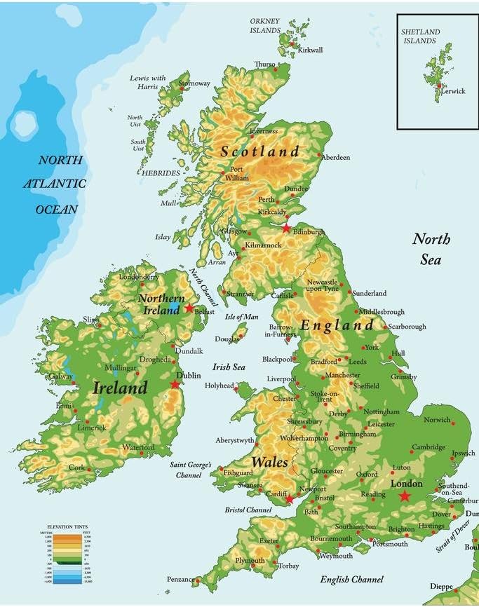 Amazon.com : National Geographic: Medieval England Wall Map - 22.75 x ...