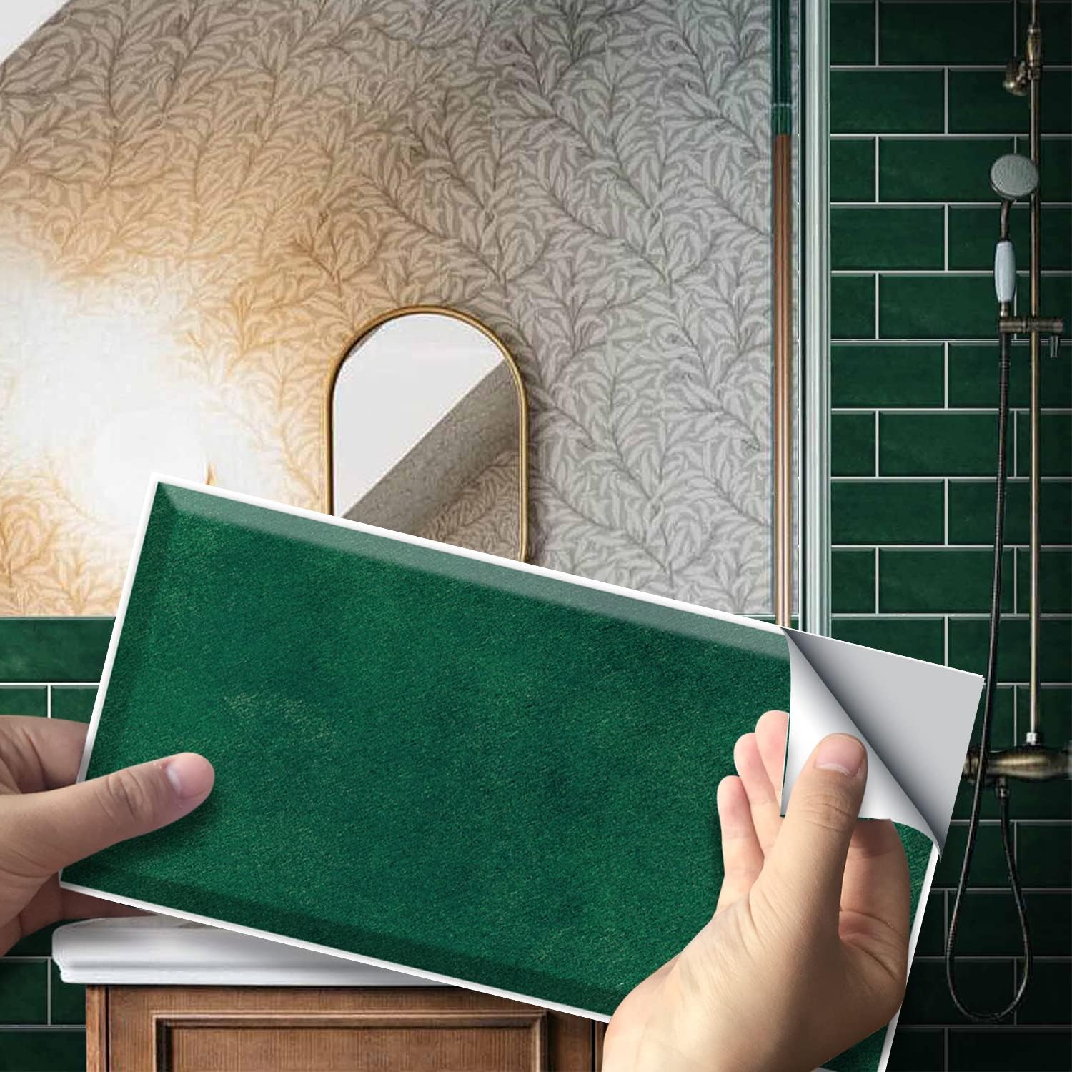 Amazon.com: Vinyl Wall Tile Transfers Brick Sticker Stone Marble Effect ...