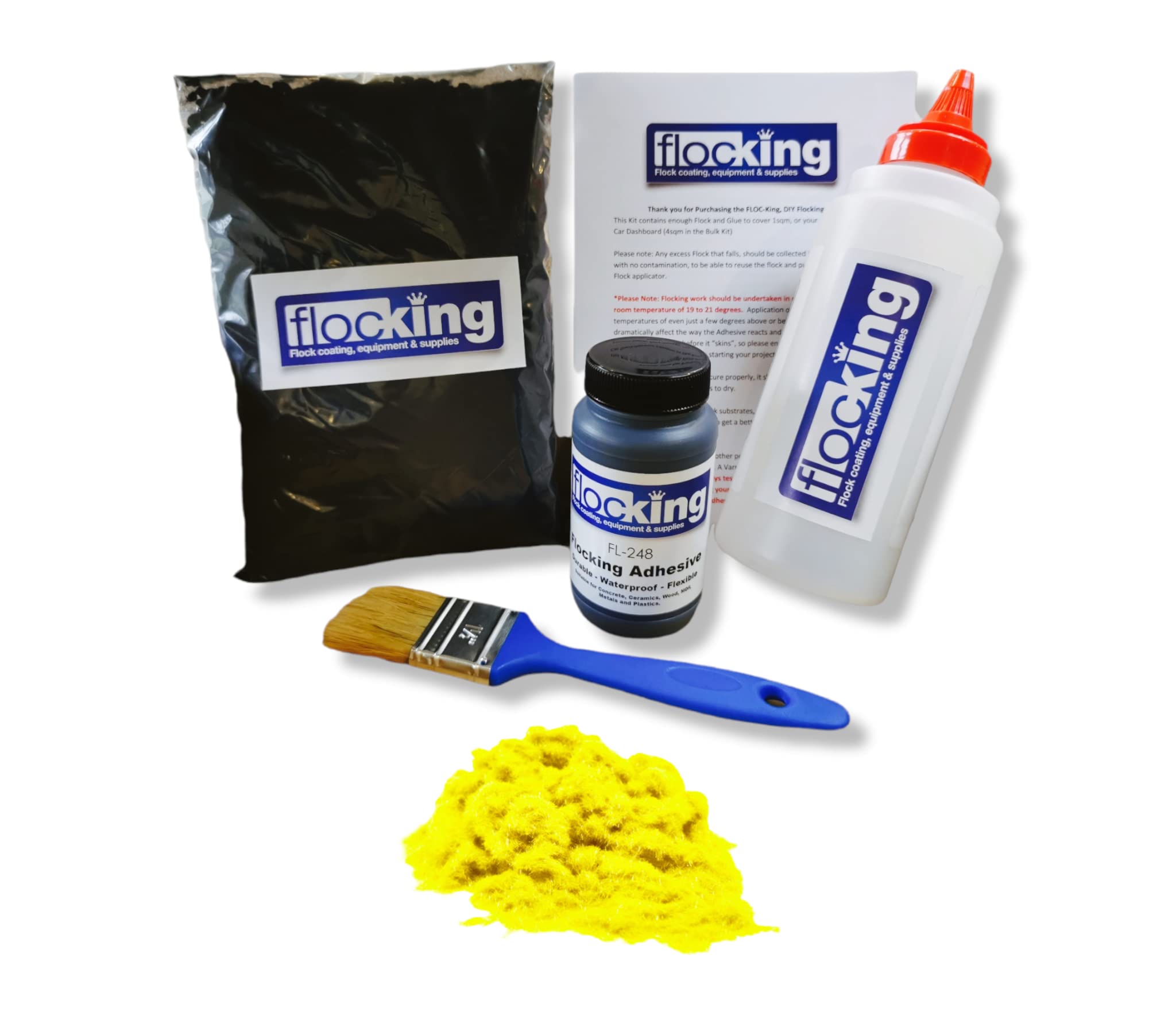 FLOC-KING Flocking Kit - Flock powder - Nylon Flock - Fluorescent ...
