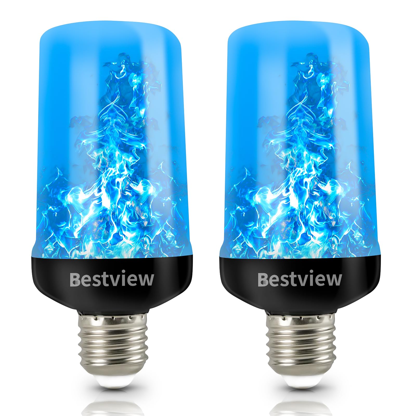 Amazon.com: Bestview LED Flame Effect Light Bulbs,4 Modes Smart E26/E27 ...