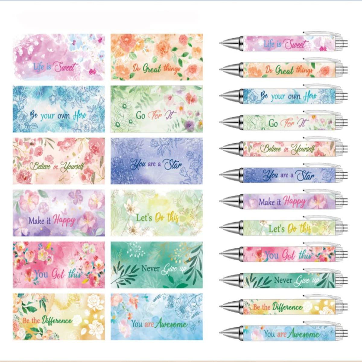 Amazon.com: Maritown 12pcs Cute Writing Pens for Women Girls Fancy Pens ...