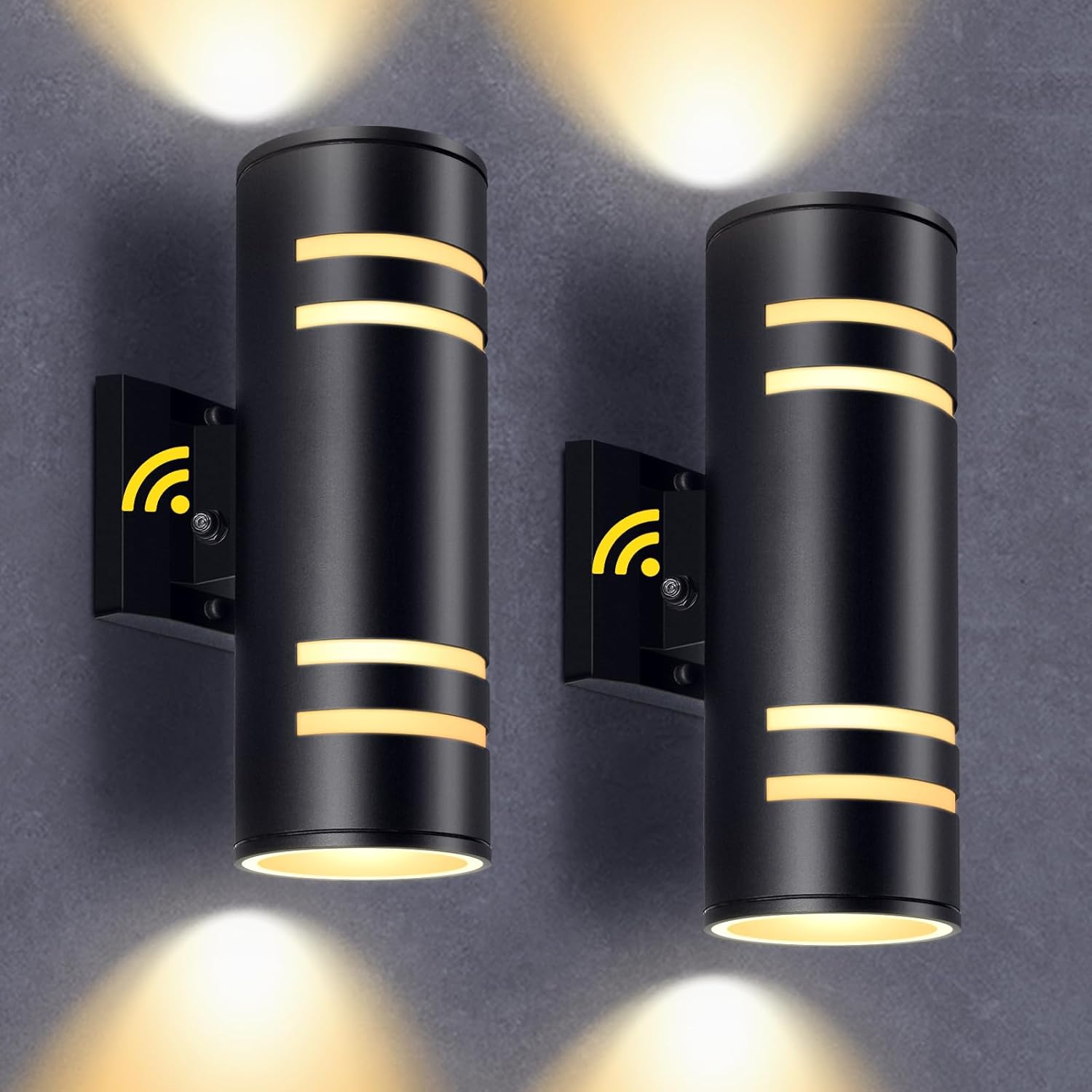 MZLITI Outdoor Light Fixture 2Pack, 110V Black Porch Light, IP65 ...