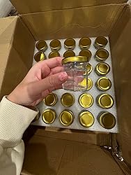 Amazon.com: JIUHSHN 60Pcs Mini Glass Honey Jars 1.5Oz Hexagon Small ...