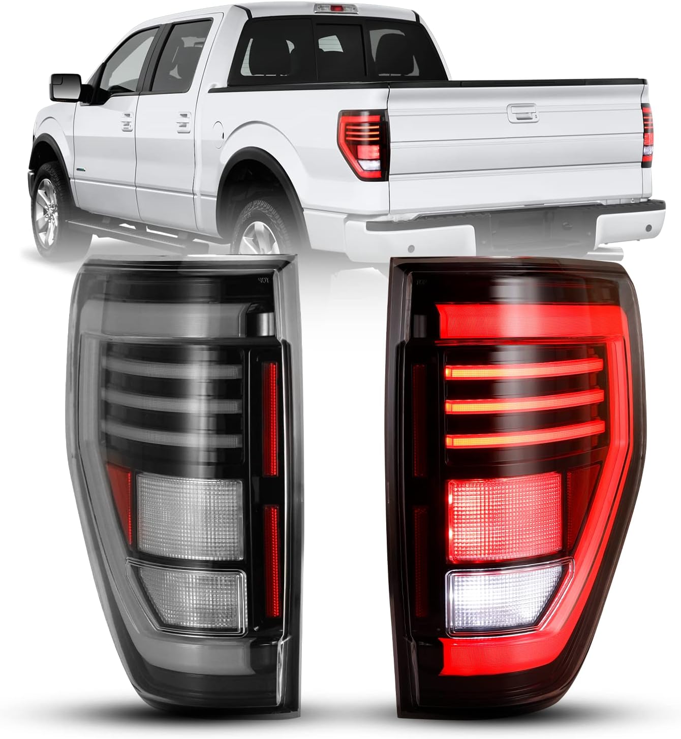 Amazon.com: WolfX Full LED F150 Tail Lights For 2009 2010 2011 2012 ...