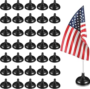 Amazon.com : 48 Pcs Mini Flag Stand Weighted Small Flag Base Mini Flag ...